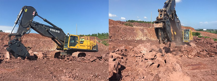 excavator mounted vibro ripper with two eccentric gears - Buy high ...