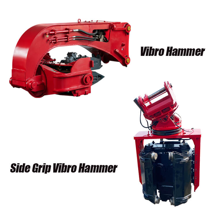 SV-150 Side Grip Vibro Sheet Pile Vibro Hammer for 15-25 Ton Excavator ...